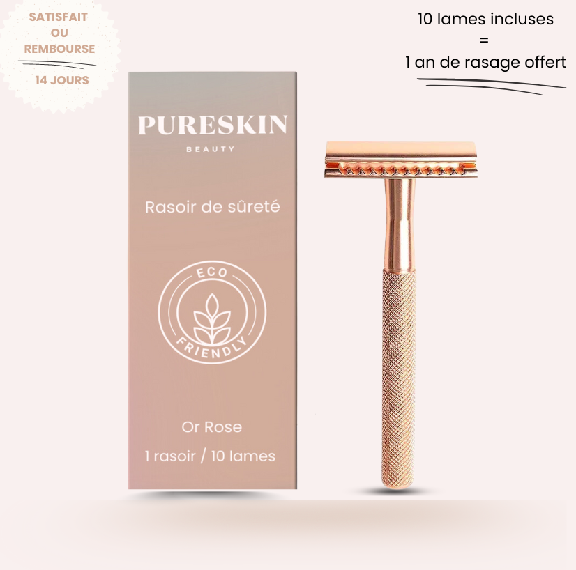 Rasoir de sûreté anti-douleurs et poils incarnés Pureskin-Beauty